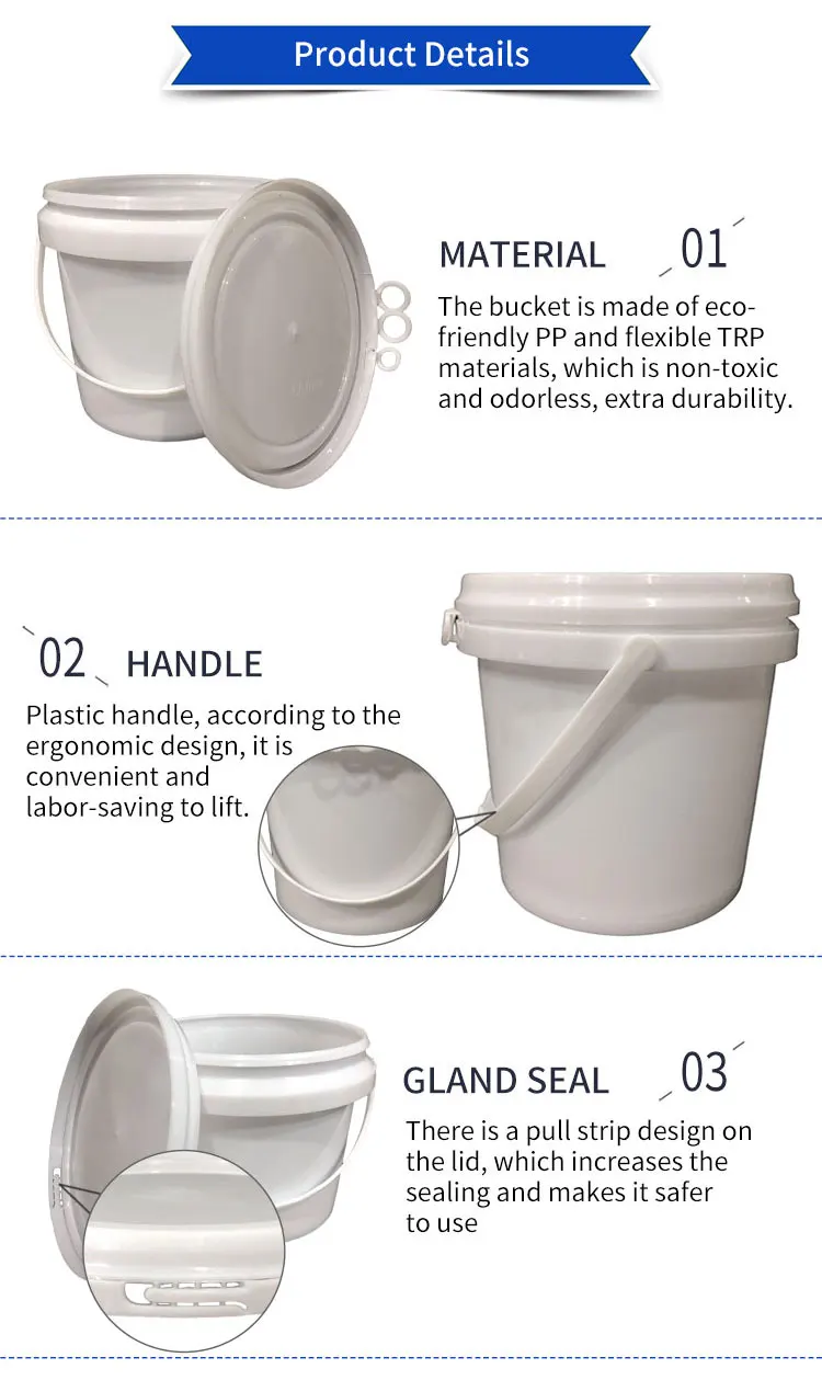 Custom Cheap Small Large 2L 5L 10L 20L 25L Plastic Buckets