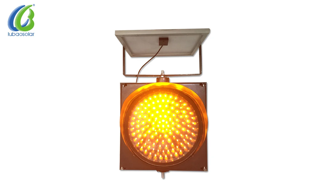Lb-l3 Solar Traffic Signal Yellow Flash Lights Pedestrian Solar Powered ...