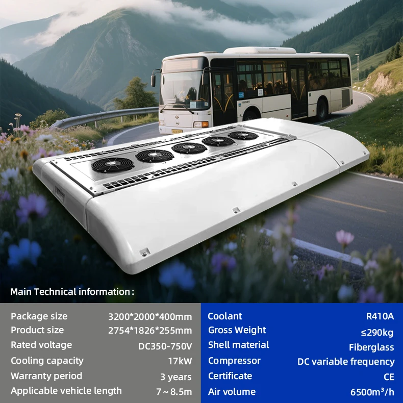 Large BTU Rooftop Bus Air Conditioner Bus Cooling System Five-fans ...