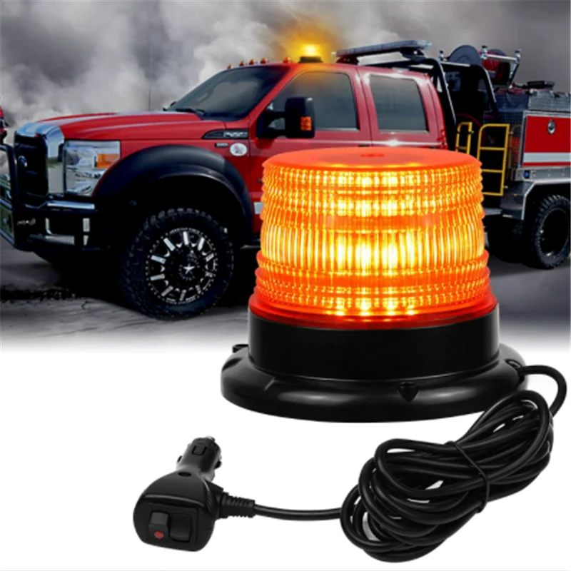 9-32v E-mark Flashing Magnetic Beacon Light Led Amber Warning Led ...