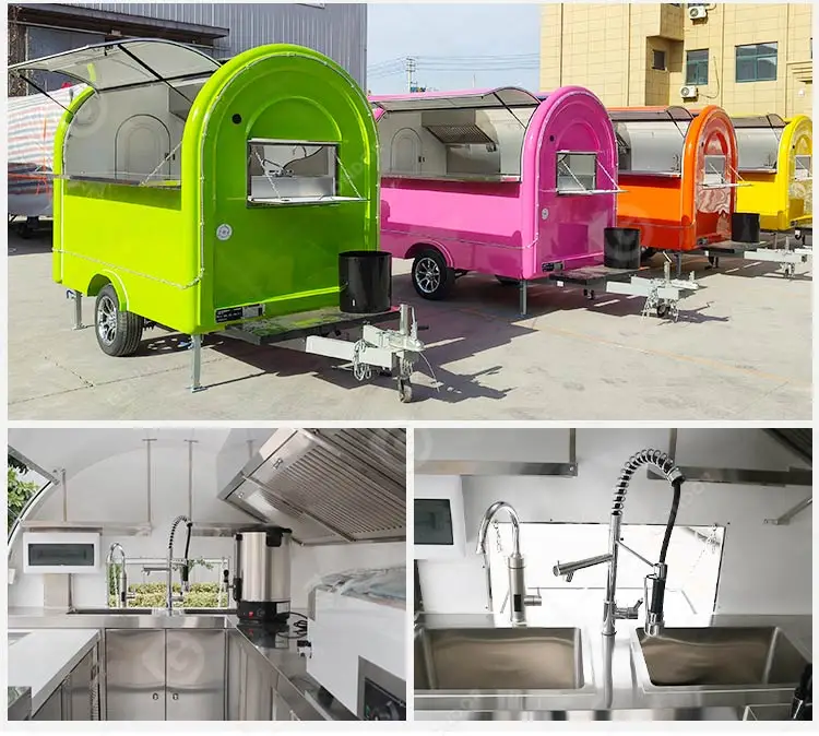 Foodtruck Pizza Bubble Tea Trailer Mini Car Multi-function Customized ...