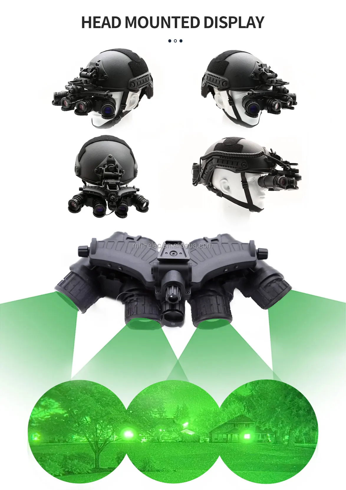 Mutilpurpose Gpnvg-18 Advanced FOV120 Ground Panoramic Four-Eyed Helmet ...