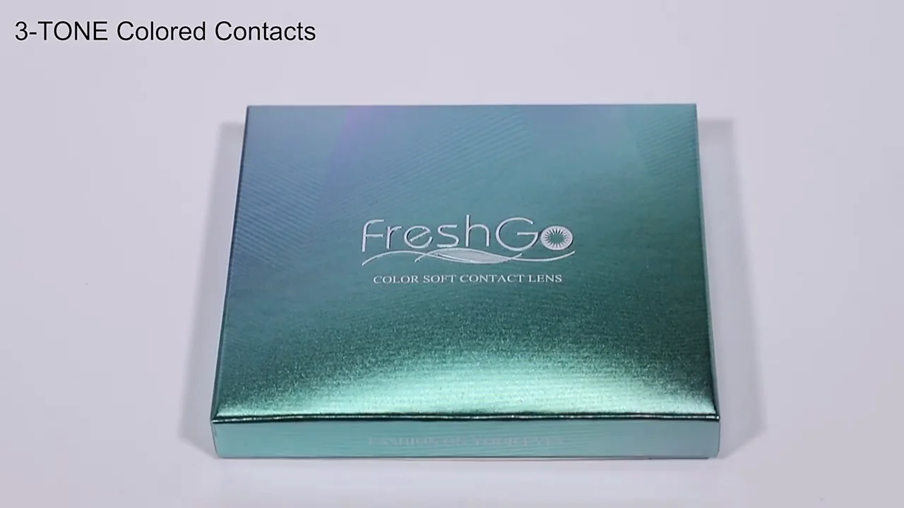 Free 3 Tone Colored Contact Lenses Box Contact Lens Cardboard Colored ...