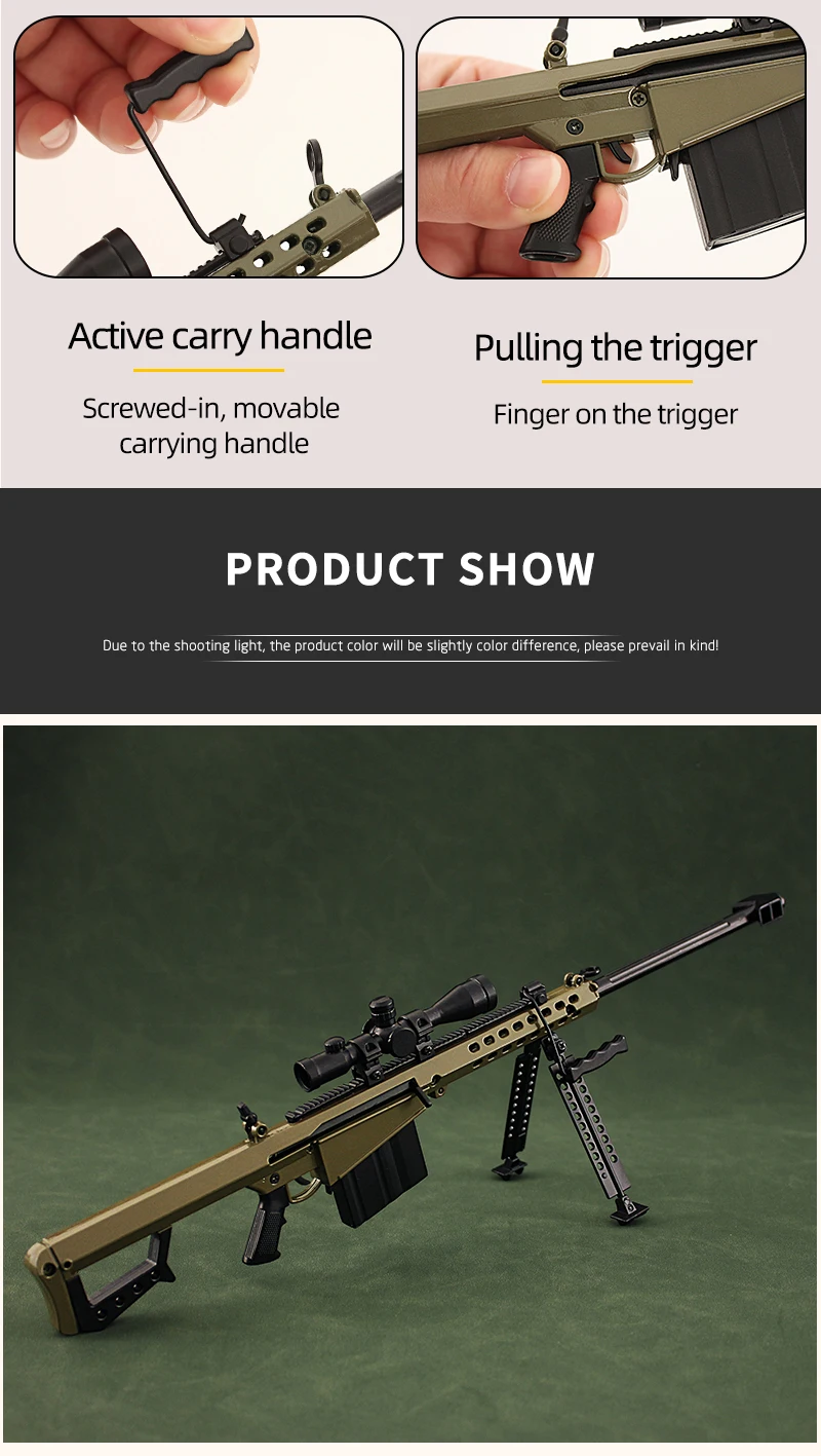 Metal Toy Gun Model - Barrett Emulation for Collectors