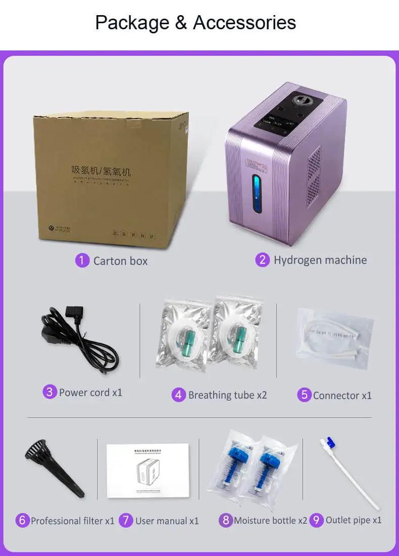 Generador De Hidrogeno Hydrogen Generator Inhaler Hydrogen Inhalation ...