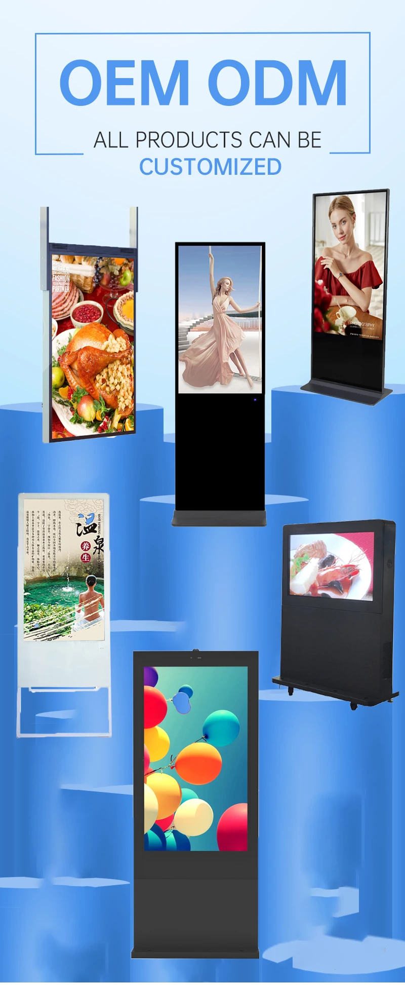 Digital Indoor Signage Standing Digital Screen Digital Advertising ...