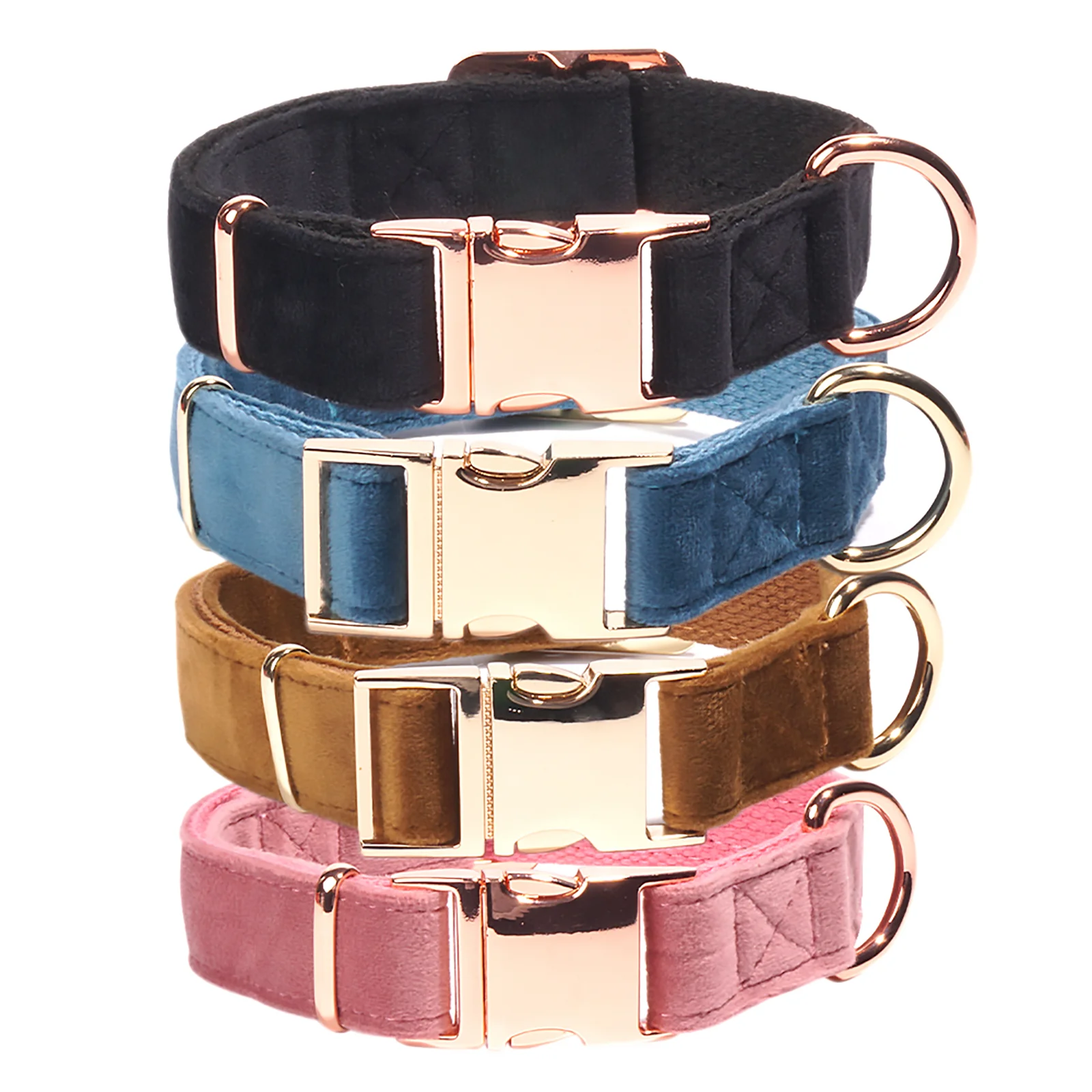 Luxury Gold Dog Collars Harness Set Dog Leash Pet Supplies And ...