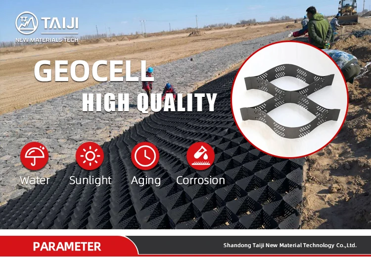 Reduce Slope Runoff Erosion Retaining Wall Road Hdpe Geocell For Gravel ...
