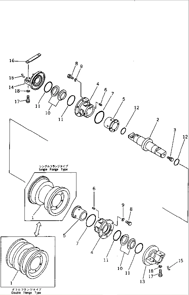 Komatsu D65 D20 Track Roller - Durable & Efficient Parts
