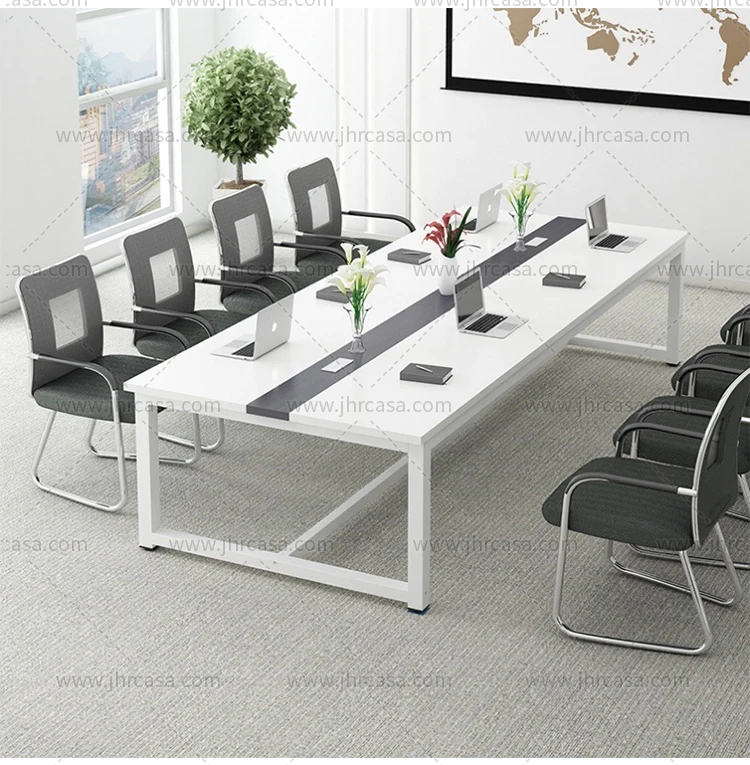 Modern Simple Design Conference Table Office Furniture Metal Frame 6/8 ...