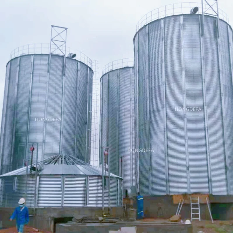 Different Tons Of Galvanized Steel Silo To Storage Grains Feeds And ...