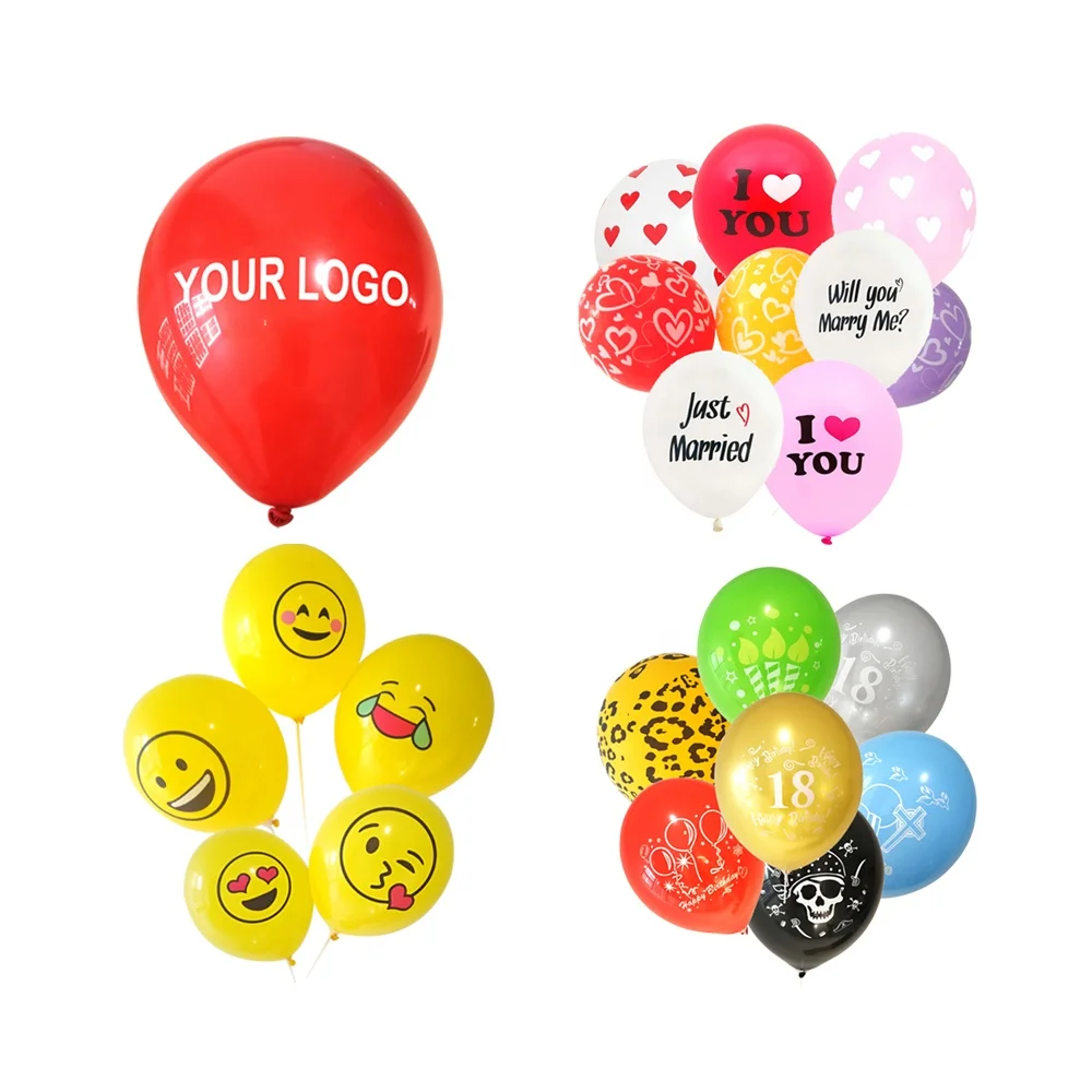 Factory Cheap Inflatable Air Helium Blue Balon Custom Print Logo ...