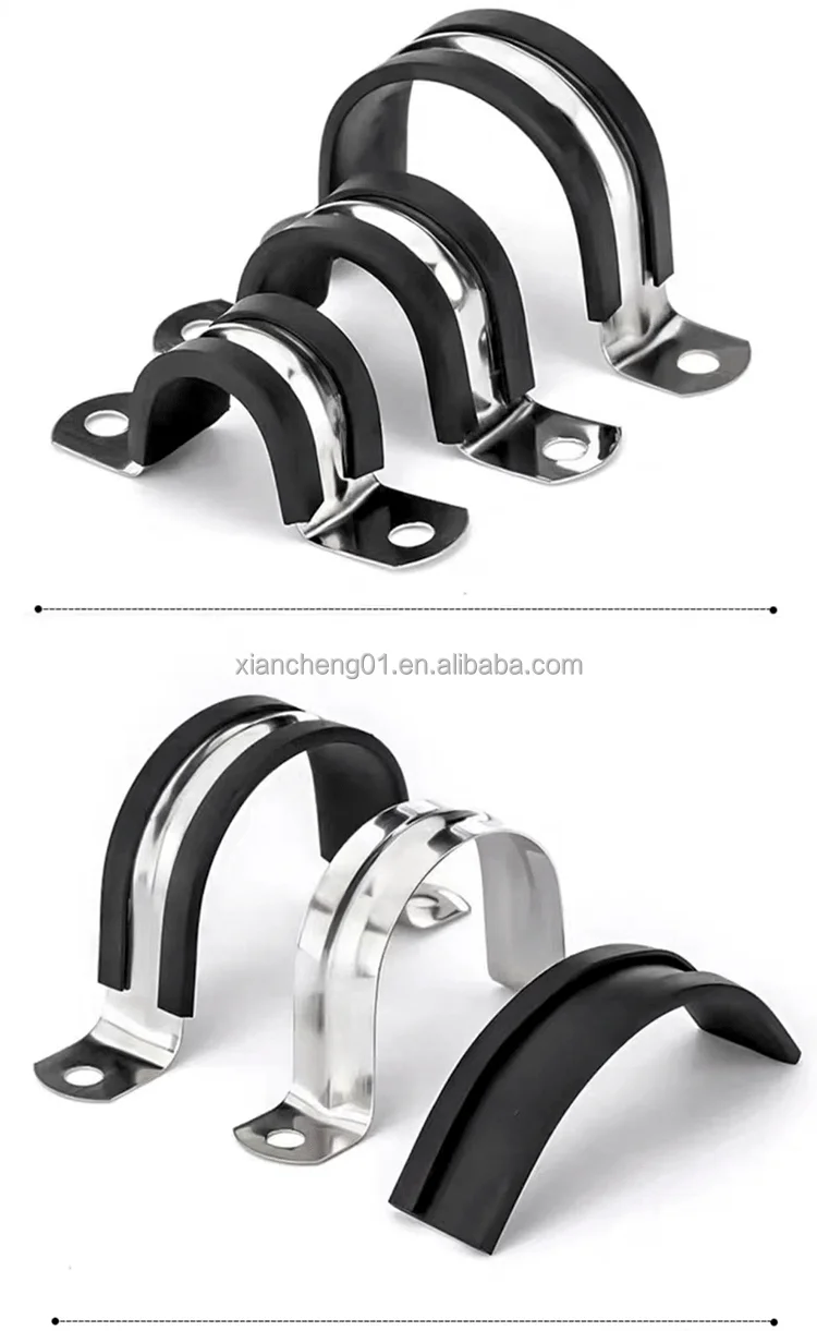 U Shaped Cable Saddle Clamp Hose Clamp 304 Stainless Steel Heavy Duty ...