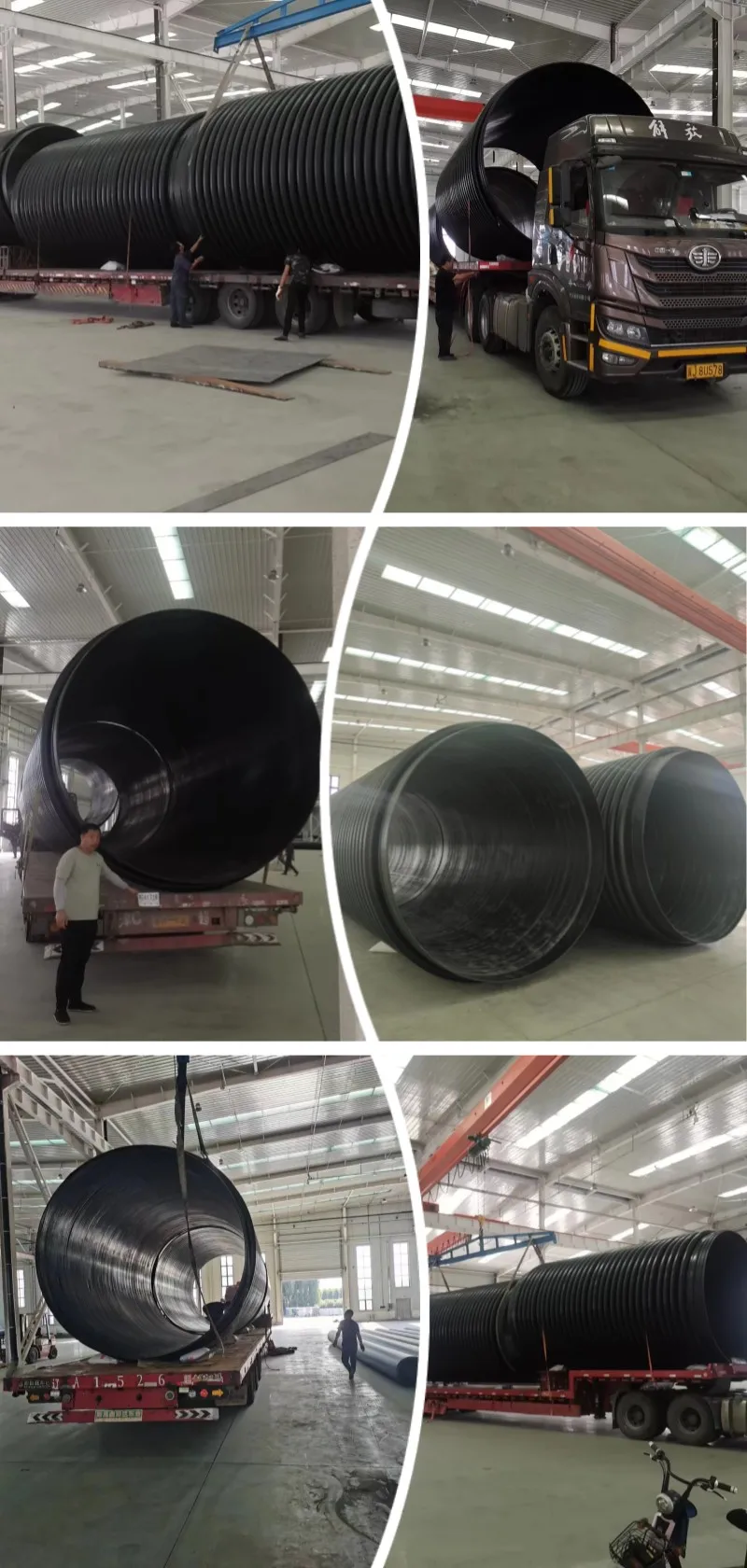 High-Durable HDPE 48 Culvert Pipe 300mm-3000mm Krah Pipe with Winding ...