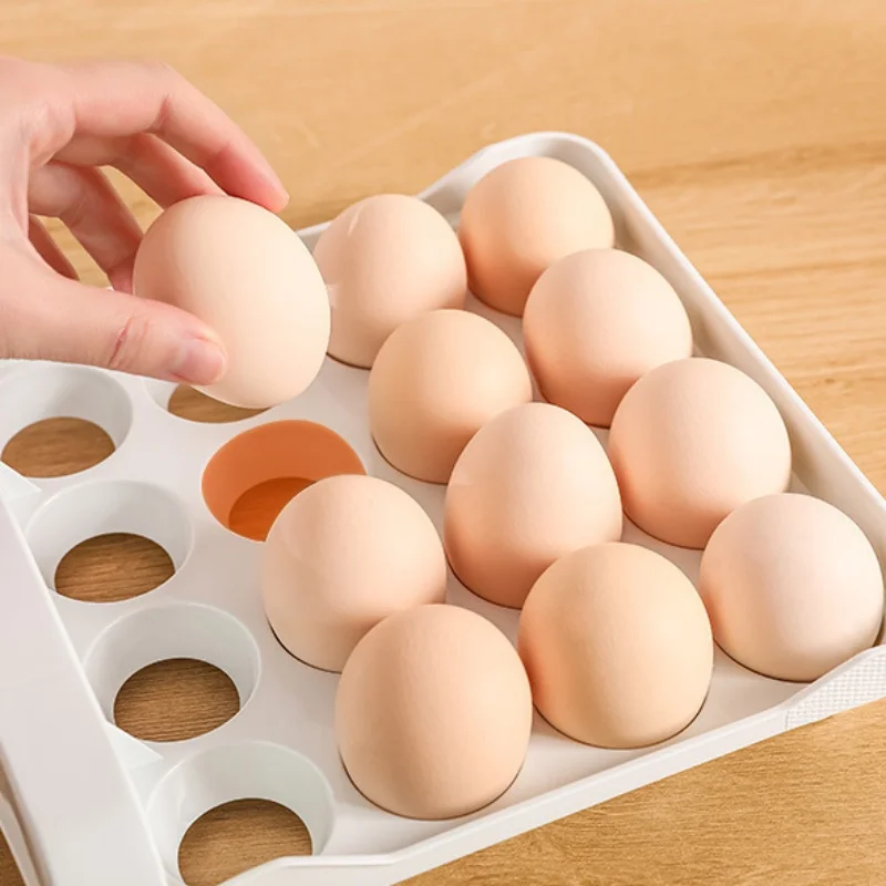 Modern Plastic Egg Storage Box Foldable Kitchen Storage Containers For ...