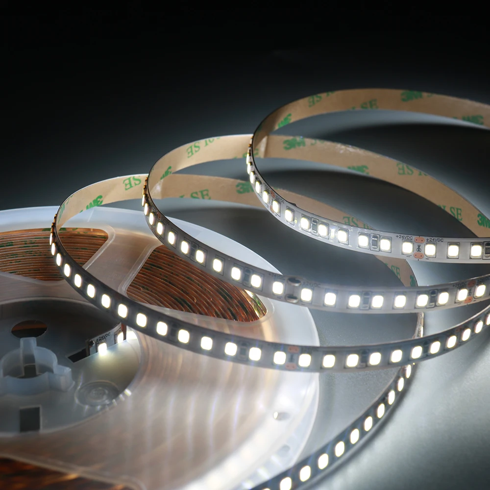 COB LED Strip Light 5M/Roll 12V/24V High Lumen 120LEDs/m Flexible Warm ...