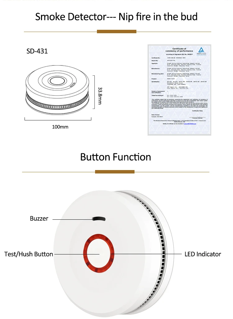 Standalone Alarm Smoke Detector Fire Alarm Wholesale - Buy Smoke ...