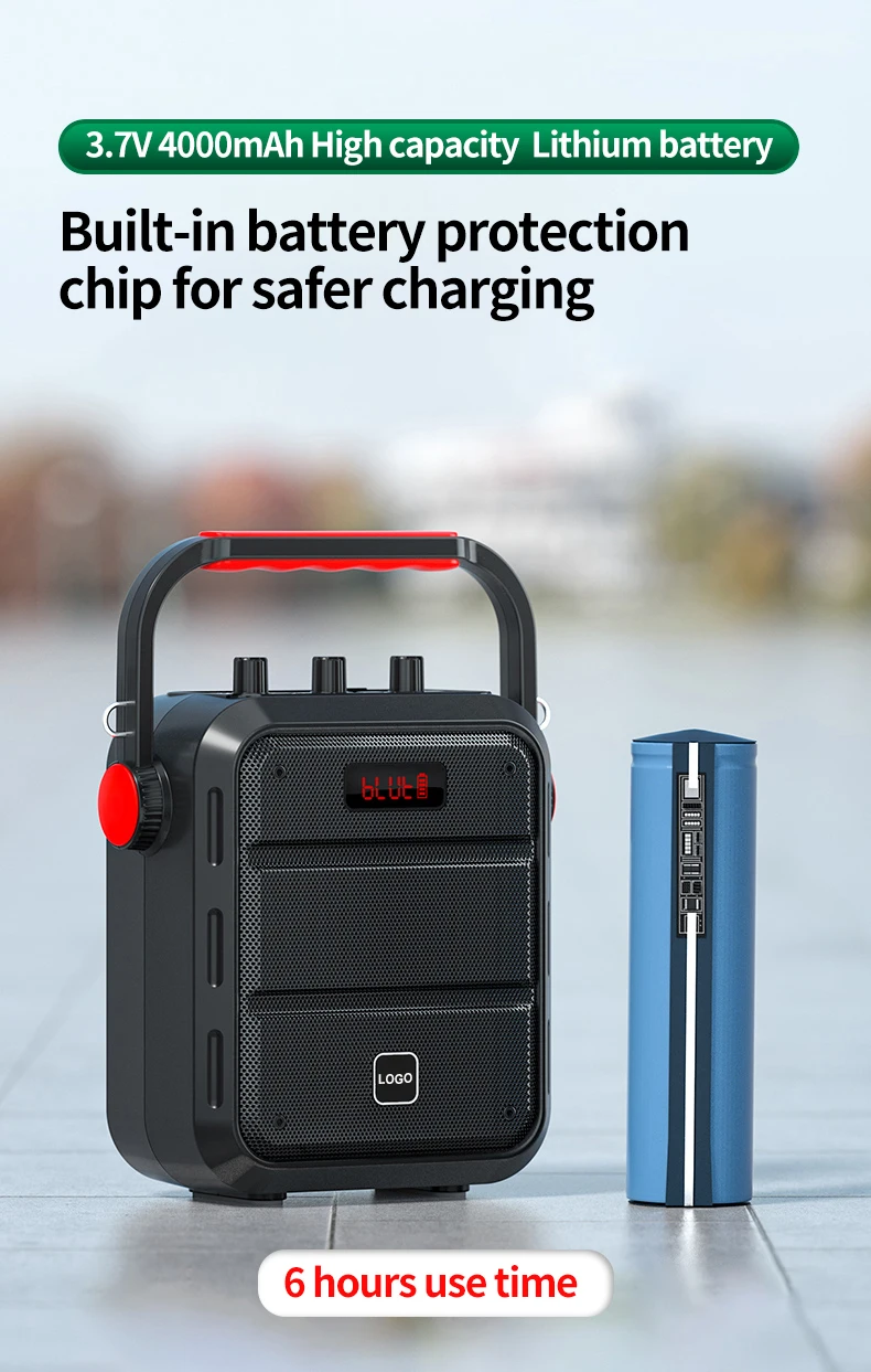 H1 Mini 25w Portable Speaker For Teaching Yoga Outdoor,Support Fm Radio ...