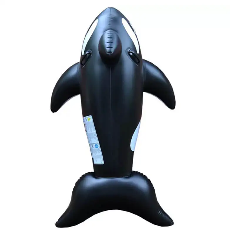 Orca Toy Amazon - Black PVC Inflatable Whale Rider