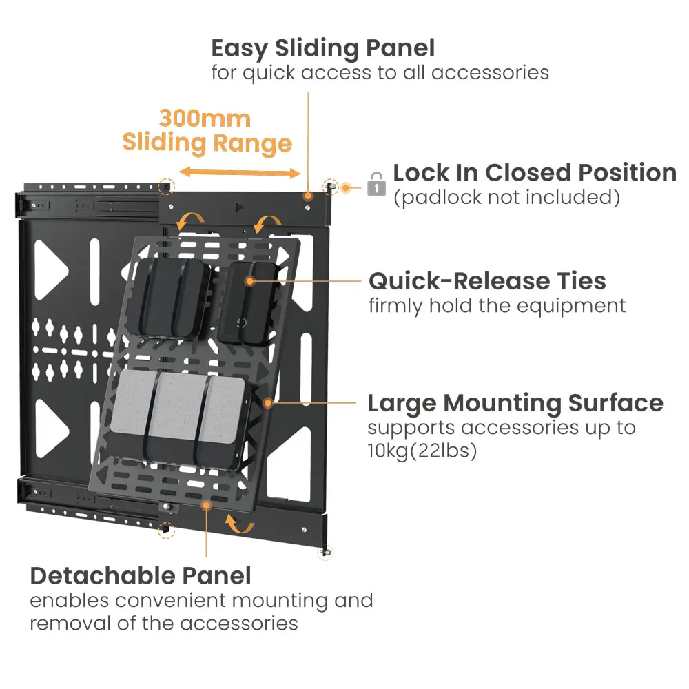 Wholesale OEM ODM Universal Adjustable AV Storage Tray