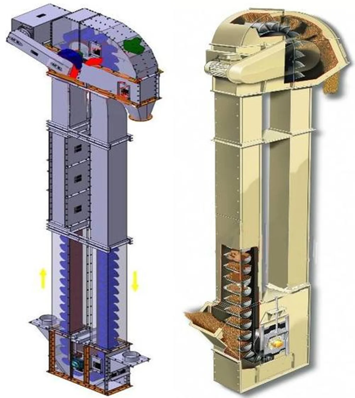 Vertical Corn and Wheat Bucket Elevator for Sale - Shelley