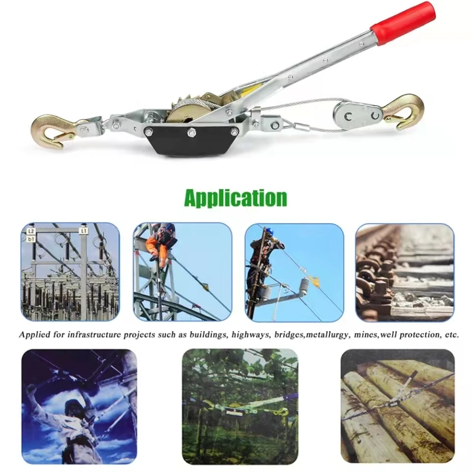 2 Ton Wire Rope Ratchet Hand Power Puller - Durable & Efficient
