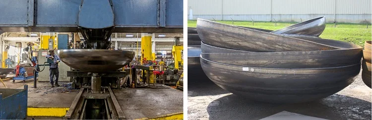 Heavy Duty Fabrication Process Carbon Steel Dish Head End Caps For ...