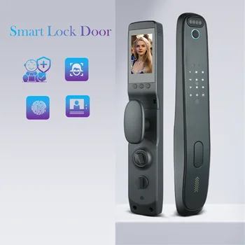 Wifi Smart Lock 3d Face Recognition Video Intercom Fingerprint Automatic Electronic Lock Home ...