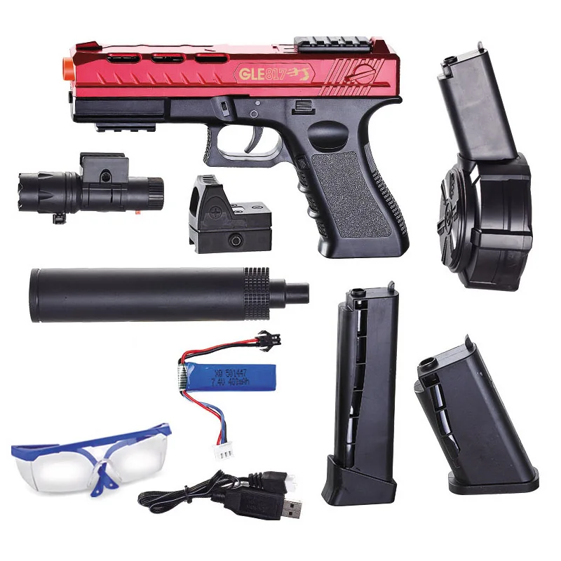 Water Bullet Gun Electric Glock Pistol Water Gel Ball 7-8mm Gun Bullets ...