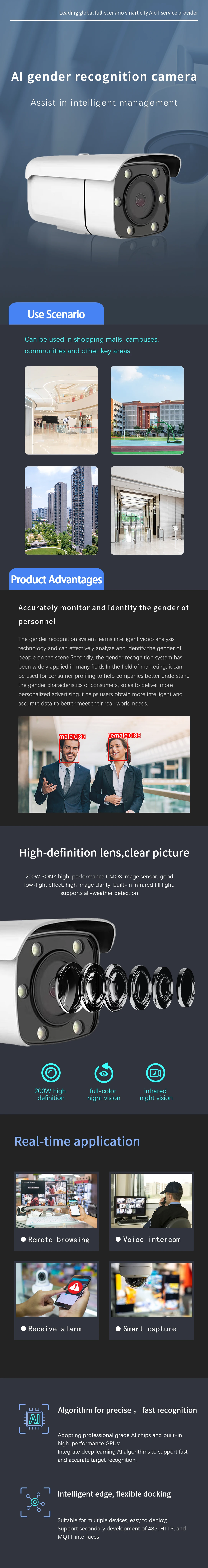 Ai Gender Recognition Camera Camera Security Wifi Night Vision - Buy ...