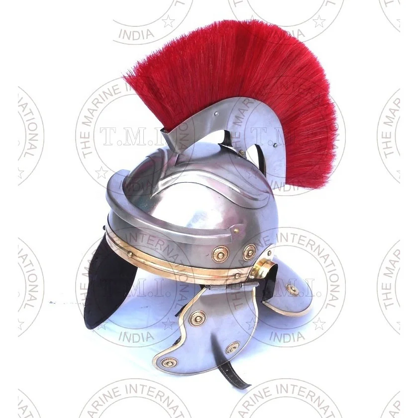 Roman Soldier Helmet - Centurion Greek Armor with Plume