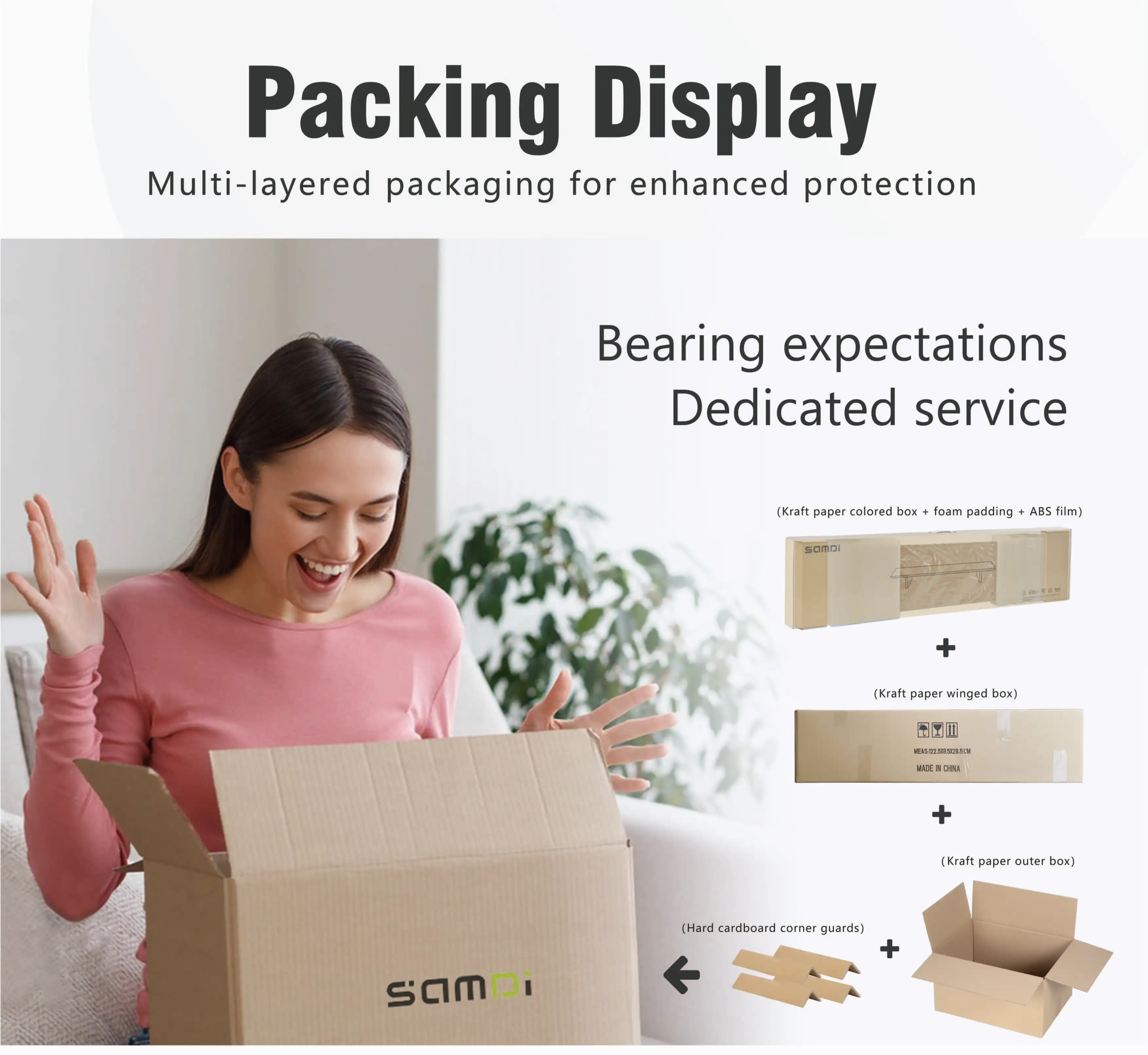 SAMDI Riser Monitor - Stylish & Functional Desktop Organizer