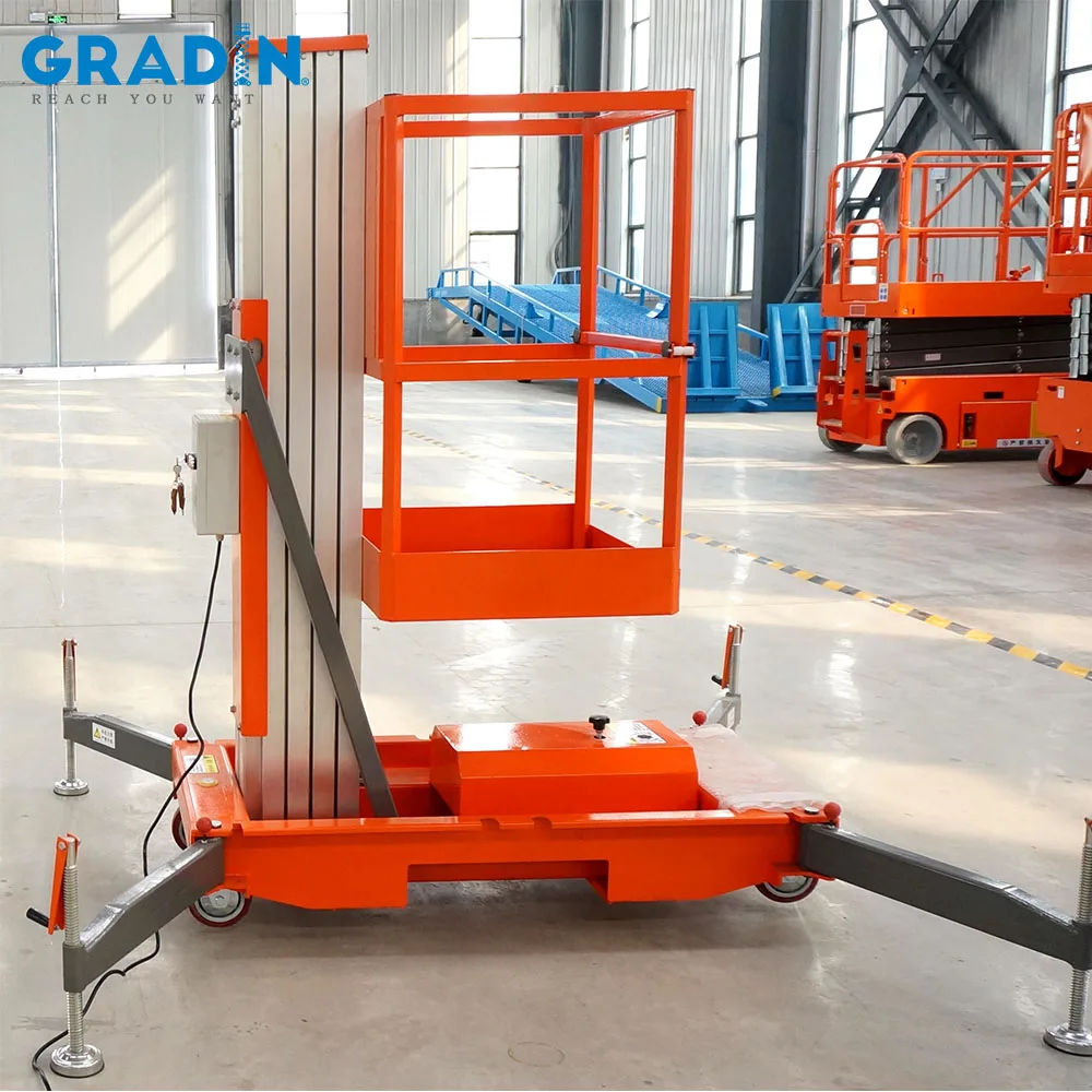 Aluminum Lift High-altitude Telescopic Mast Lifting Platform Indoor and ...