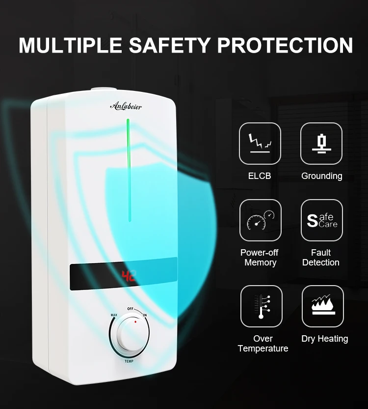 Instant Shower Hot Water - Single Point Water Heater Diagram