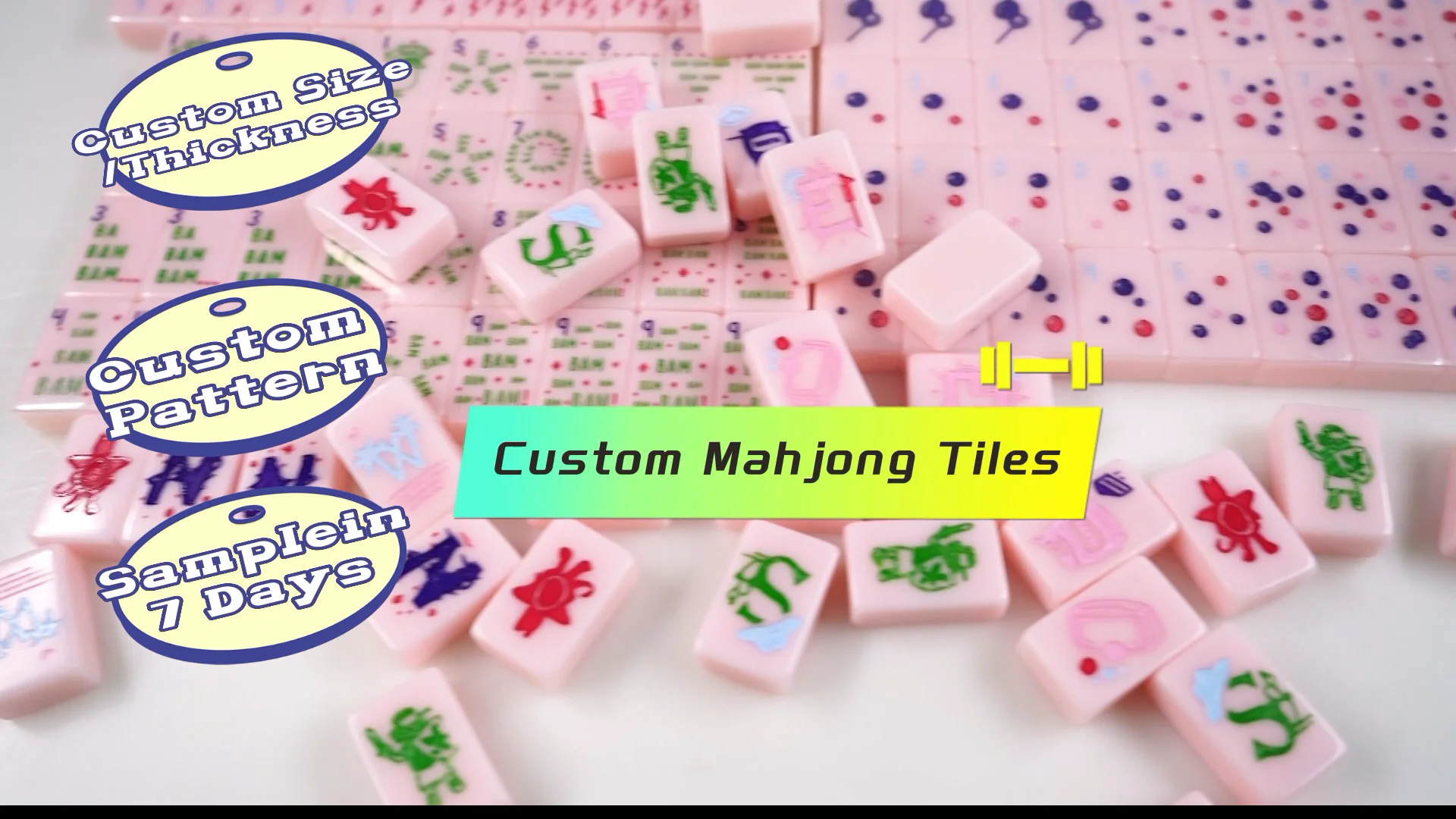 Acrylic Mahjong Game Set Custom Monogram American Mahjong Tiles - Buy ...