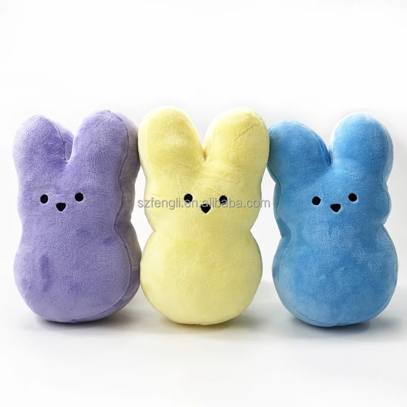 New Arrival Plush Stuffed Toys Colorful Cute Soft Peep Plush Bunny For ...