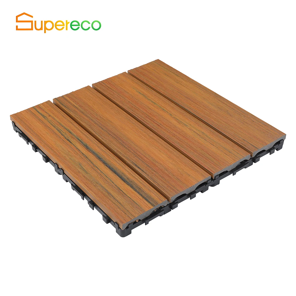 Eco Outdoor Flooring With Interlocking Deck Tiles Wood Smooth Decking ...