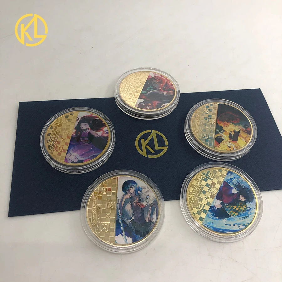 10 Designs Japan Cartoon Demon Slayer Swords Action Figure Anime Gold ...