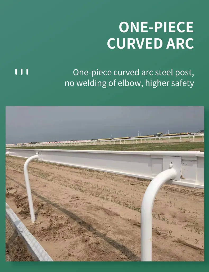 White Vinyl PVC Horse Racing Track Rail Farm Fence Usage Heat Treated ...