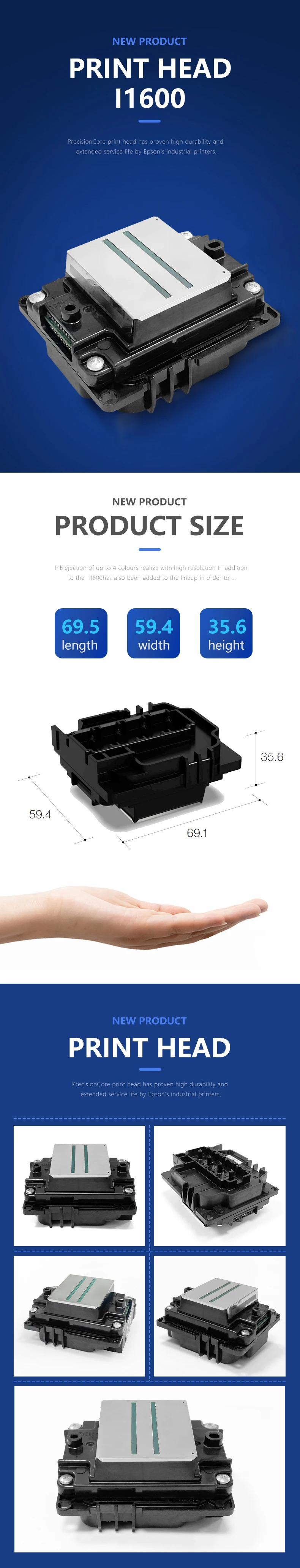 I1600 Print Head for Sublimation Dtf Printer A3 60cm Epson