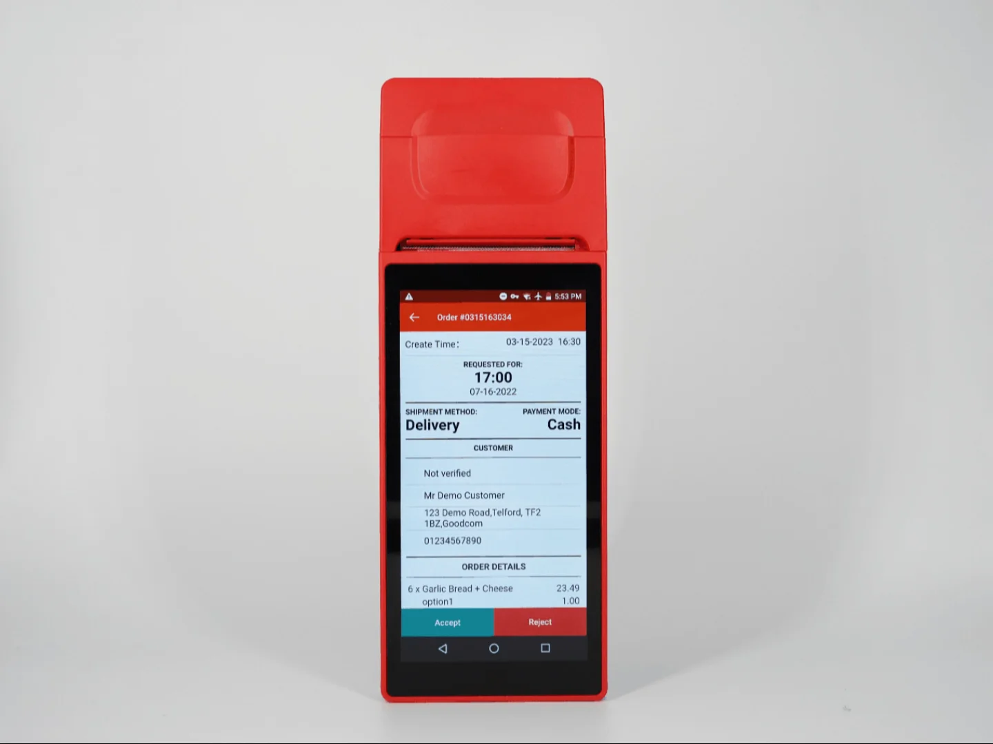 Goodcom Android 10 Pos Wifi 4g Terminal 6 Inch Touch Screen Android Pos ...