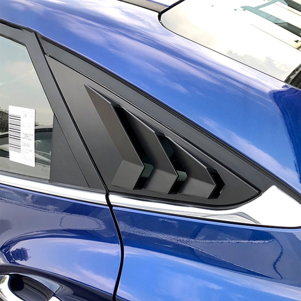 Car Rear Window Side Louvers Vent Trim Car Accessories Abs Rear Window ...