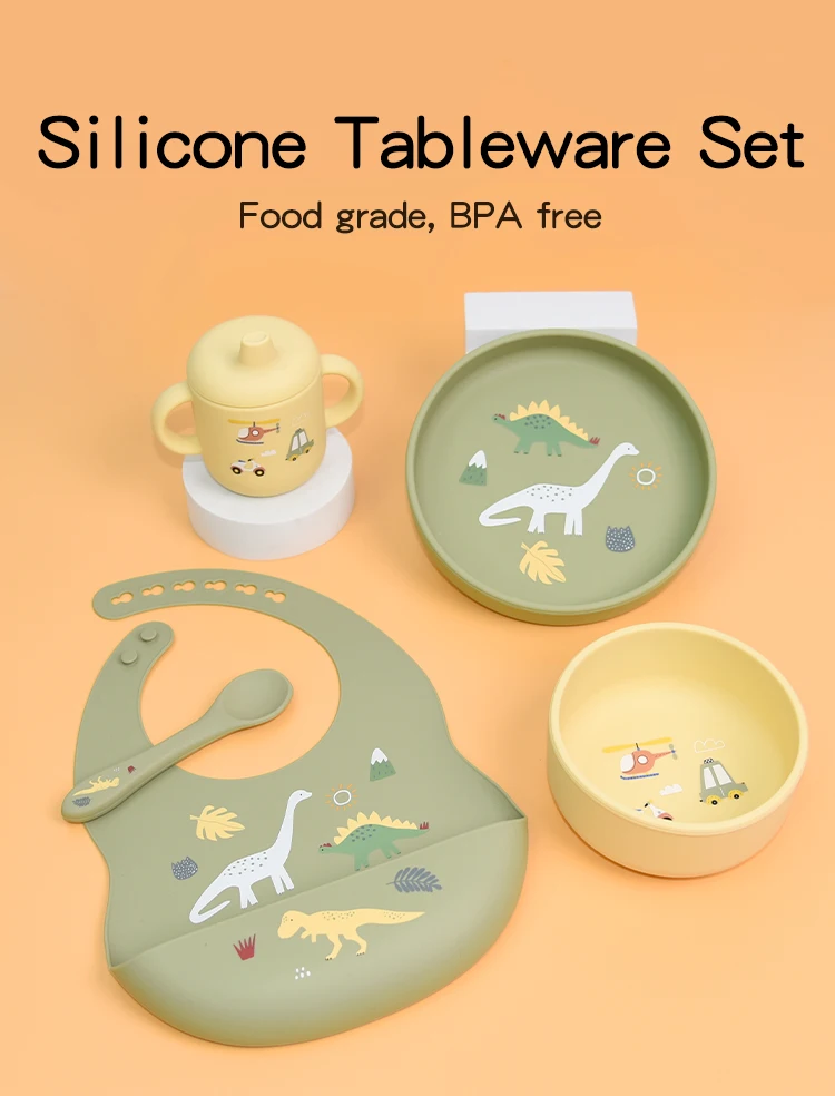Manufacturer Bpa Free Baby Dinnerware Feeding Set 4Pcs Baby Wood ...