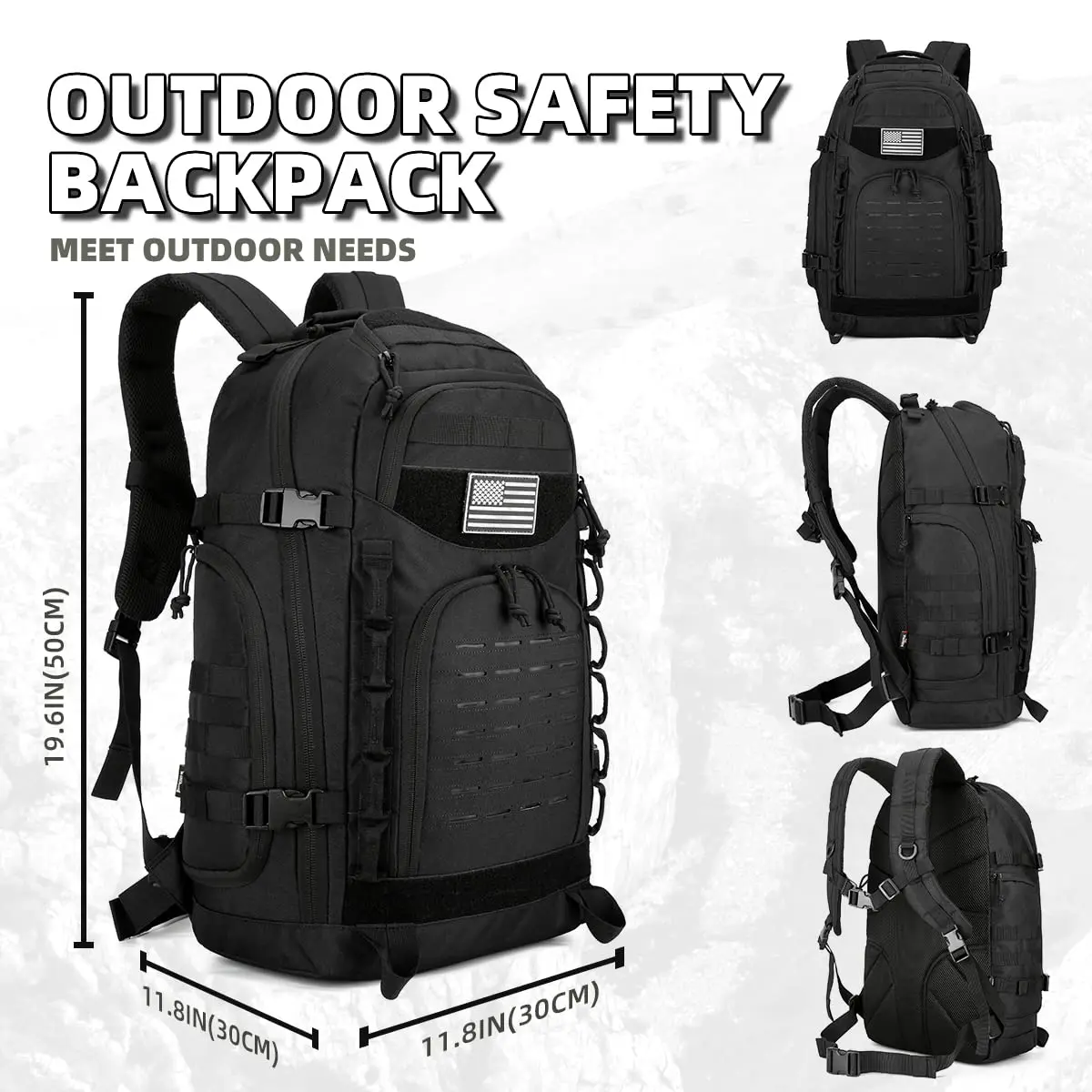 Outdoor Fashion 45l Tactical Backpacks Hunting Camping Laptop Assault ...