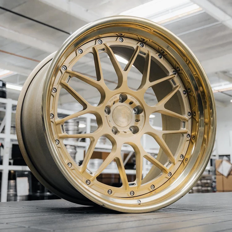 Customized 2 Piece Super Deep Concave Brushed Bronze Wheels