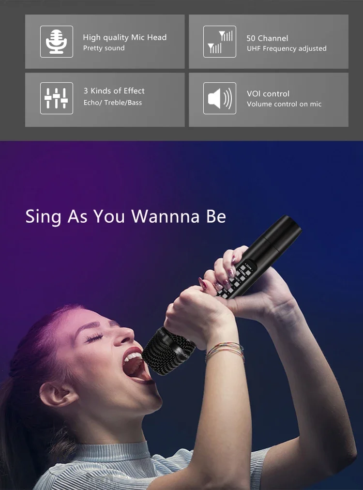 Professional Stage-grade Uhf Wireless Microphone System Handheld ...