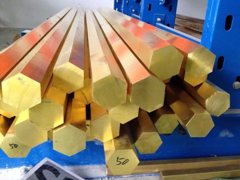 C3604 H59 Small Size Brass Hexagonal bar with Smooth Surface and Free ...