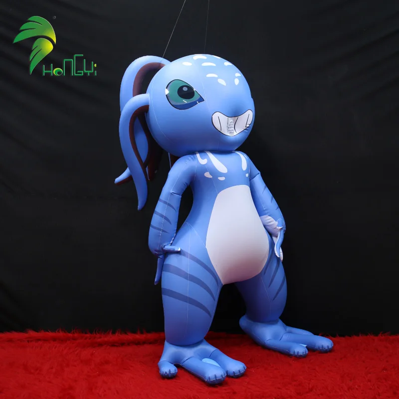 Adult Walking Funny Inflatable Cosplay Cartoon Fizz Blue Fairy Suit