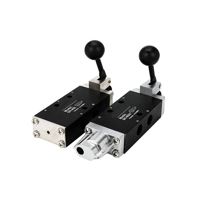 2-Position 5-Way SH402 Pneumatic Hand Lever Valve JM-402 hand switch ...