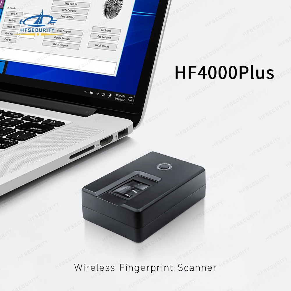 Wireless Optical Sensor Fingerprint Scanner With Free Sdk Hf4000 Plus ...